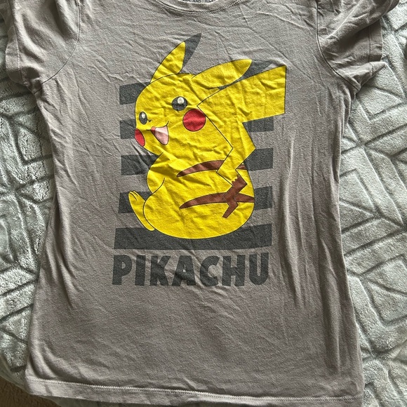 Mighty Fine | Shirts & Tops | Pikachu Kids Tshirt Grey | Poshmark